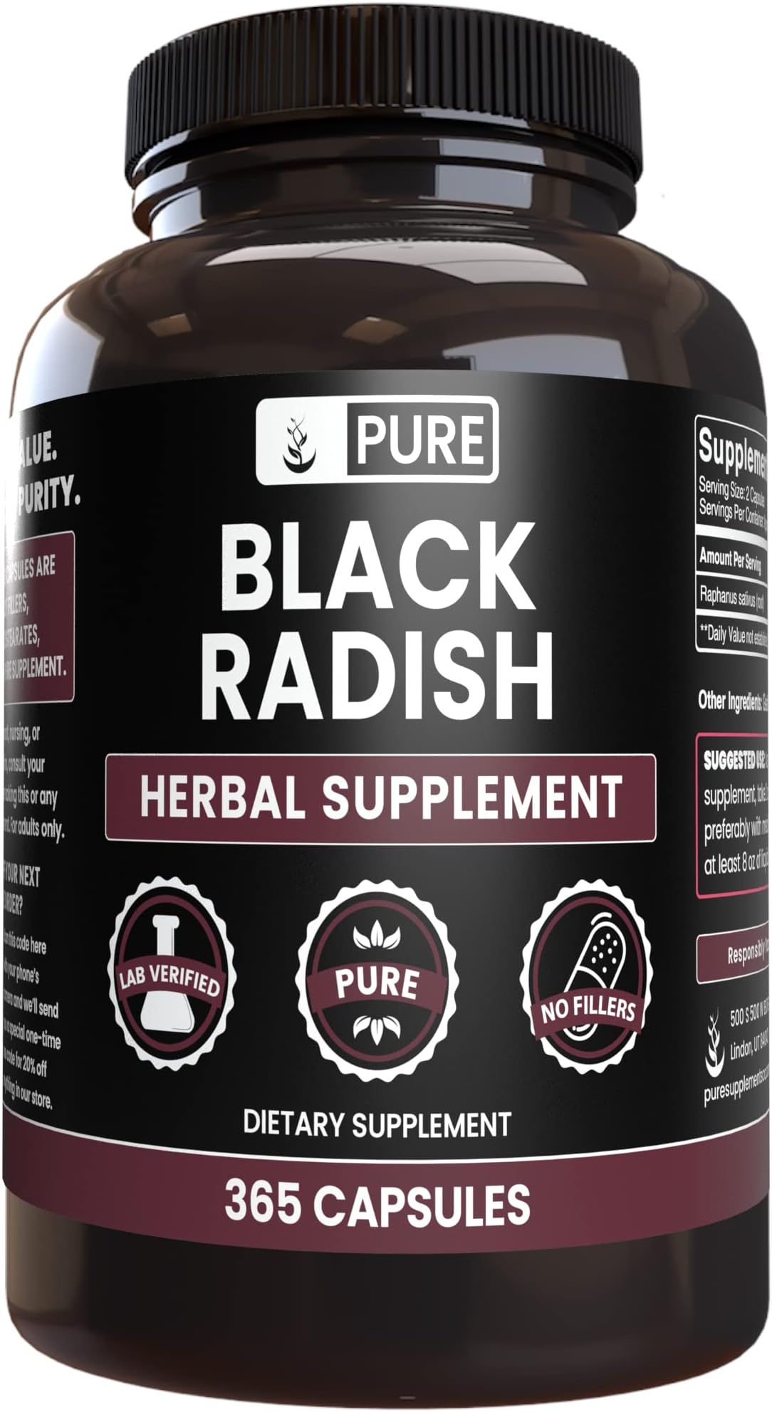 Amazon.com: Pure Original Ingredients Black Radish (365 Capsules) No ...