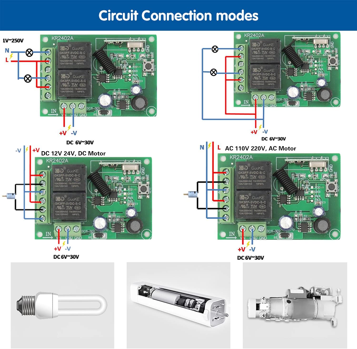 DieseRC DC 12V 24V 30V Secure Remote Control Switch Universal Wireless ...