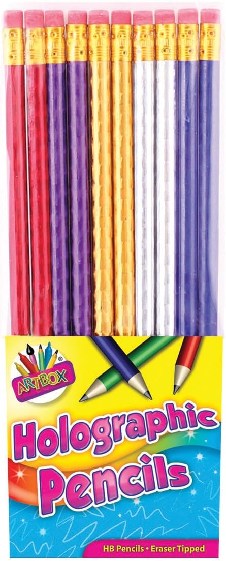 Artbox Holographic HB Pencil (Pack of 10) 6365 : Amazon.co.uk