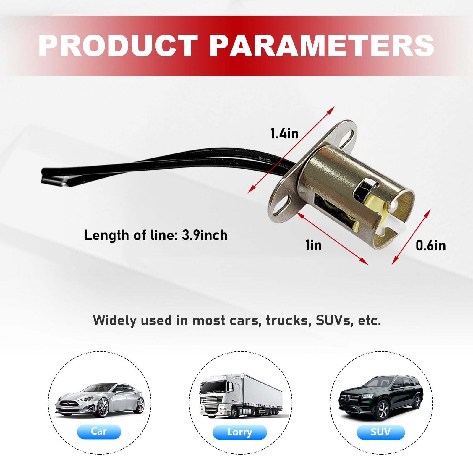 Snapklik.com : Ohleats 2PCS Car Light Bulb Socket, BAY15D LED Light ...