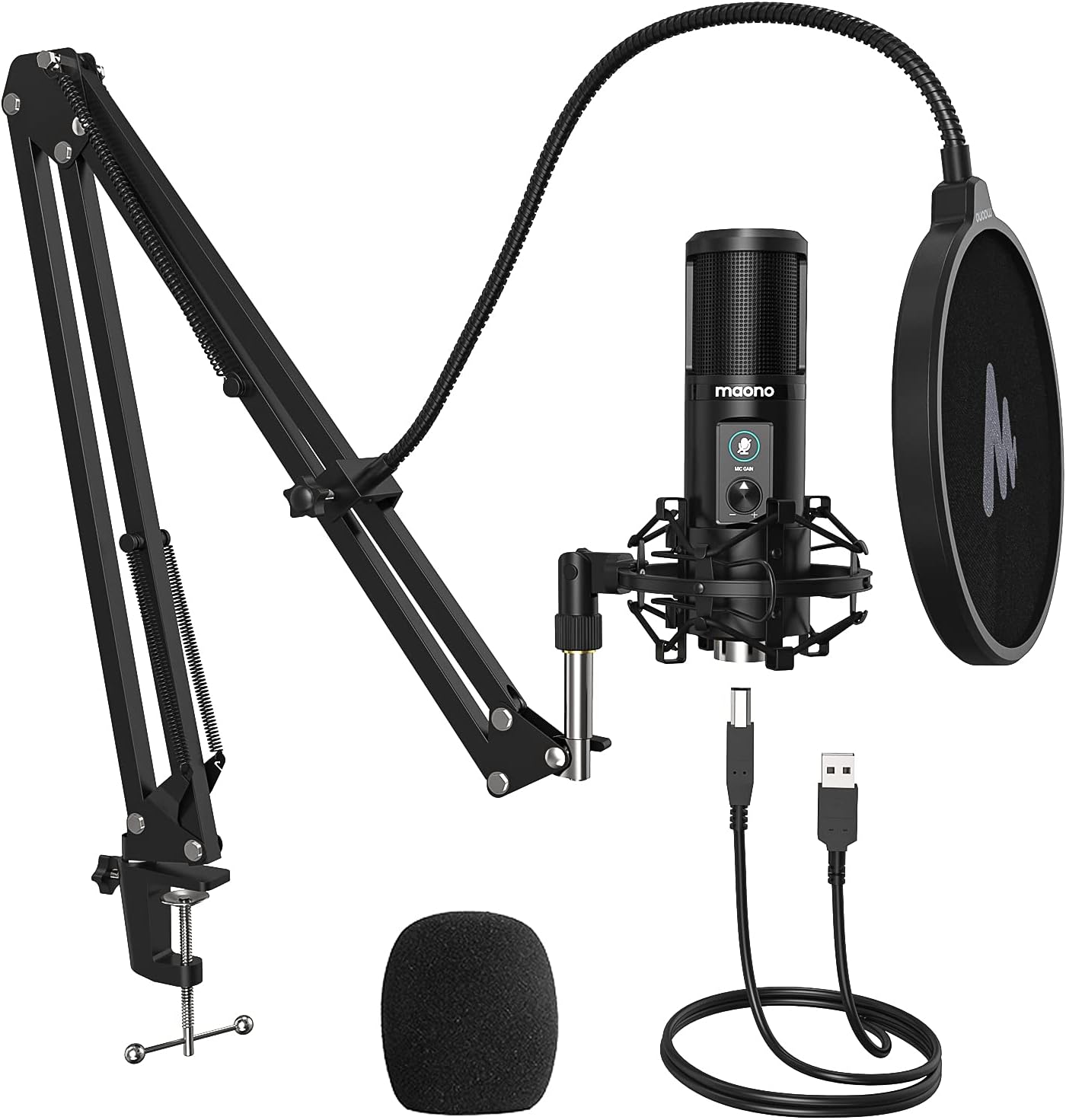 Audio Array AM-C1 USB Condenser Microphone Kit | 192kHz/24bit | BoomArm ...