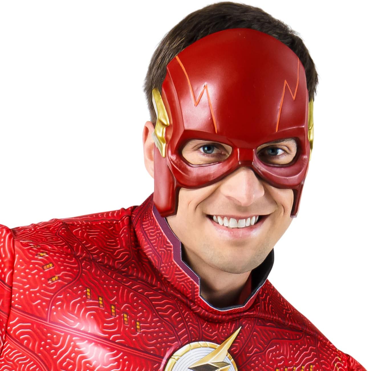 Amazon.com: Rubies DC The Flash Movie: The Flash Half-Mask for Adults ...