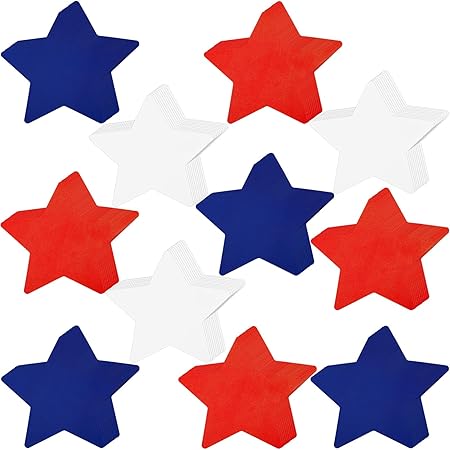 Amazon.com: JUNEBRUSHS Star Cutout, 120Pcs Patriotic Star Cutout 4th of ...