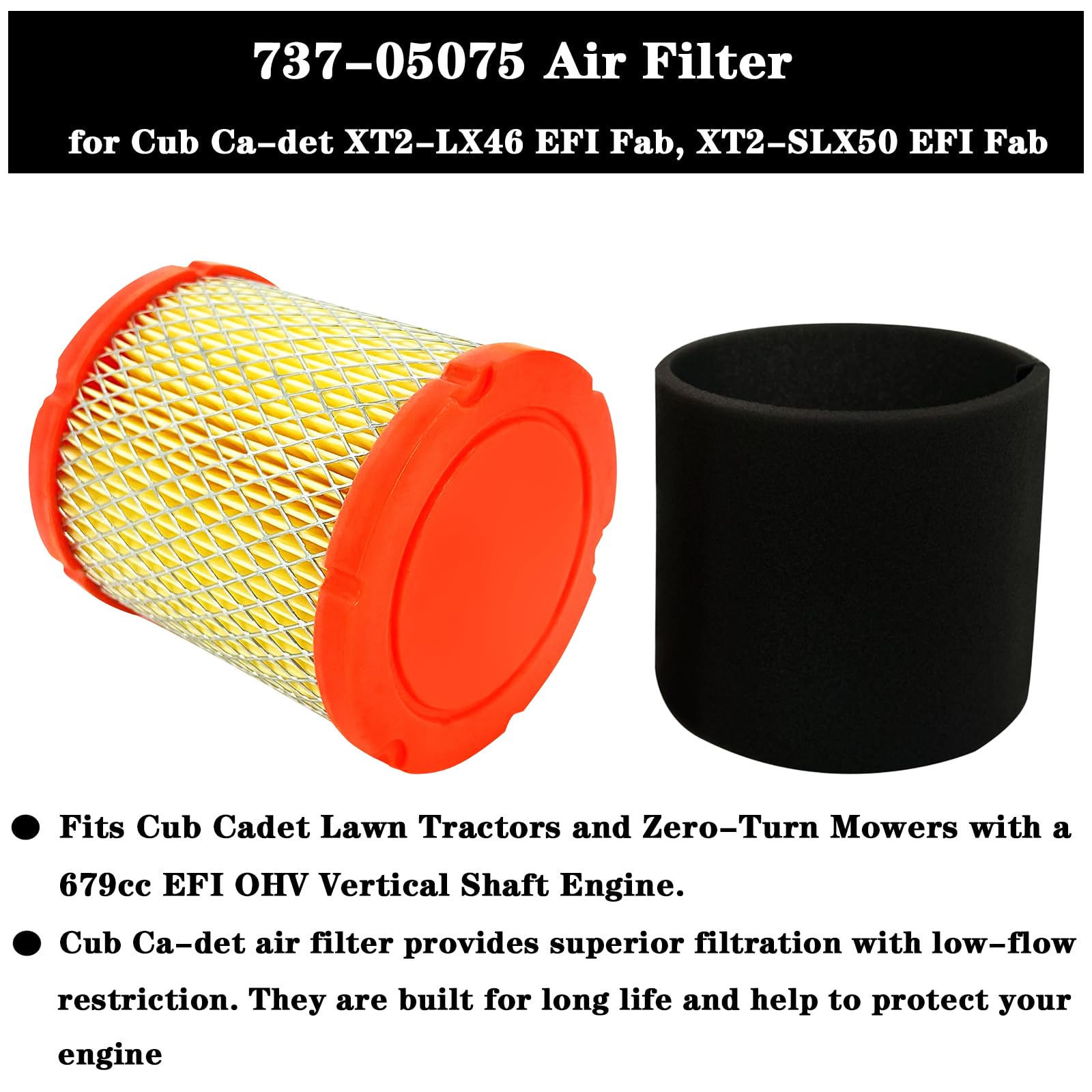 Snapklik.com : Toolyuan 937-05075 Air Filter Q78 For CUB CA-DET Enduro ...