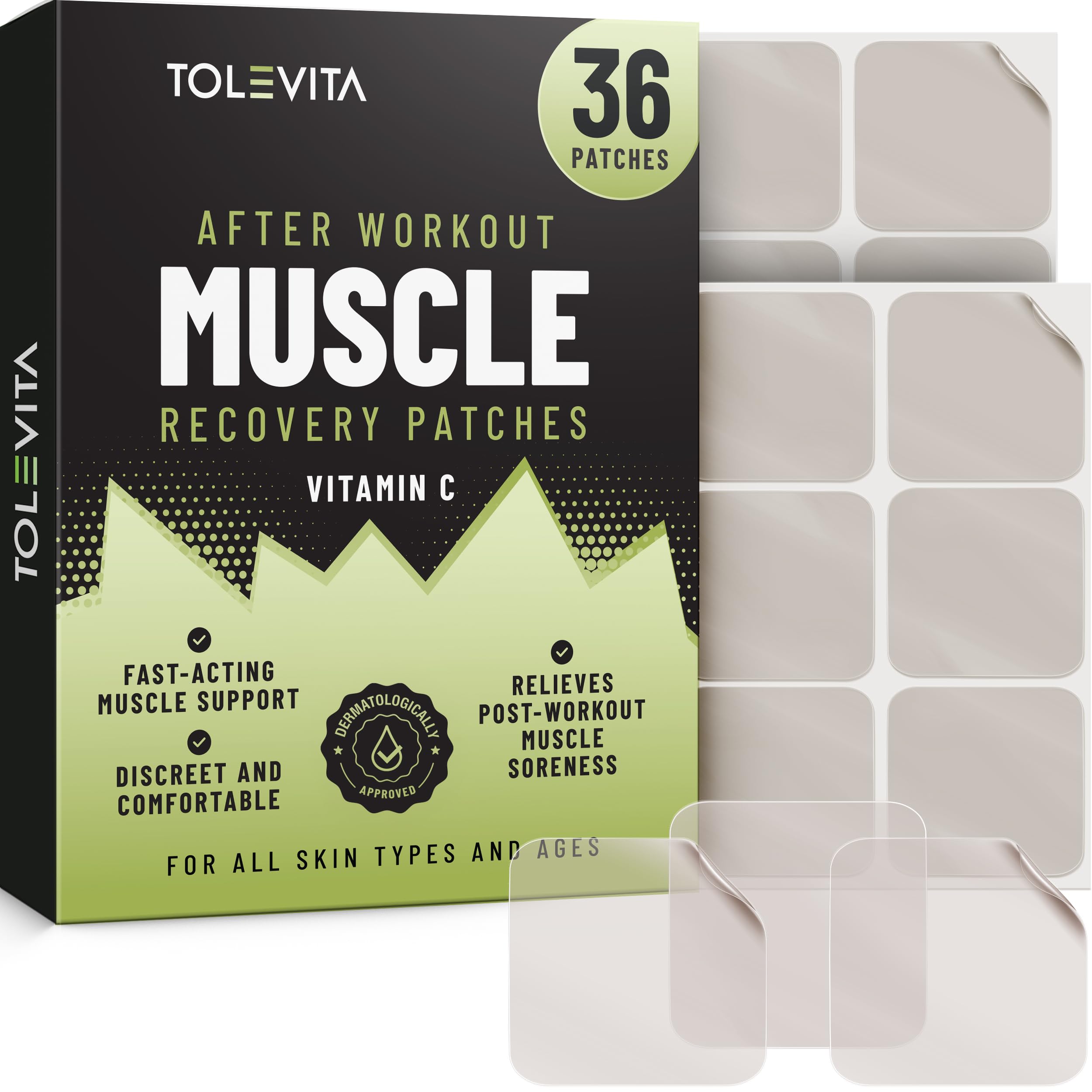 Amazon.com: TOLEVITA Post Workout Muscle Recovery Patches with Vitamin C - 36 Patches for Active ...