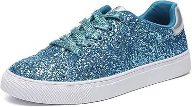 Amazon.com | Bernal Women Glitter Sneakers Fashion Shiny Sparkle ...