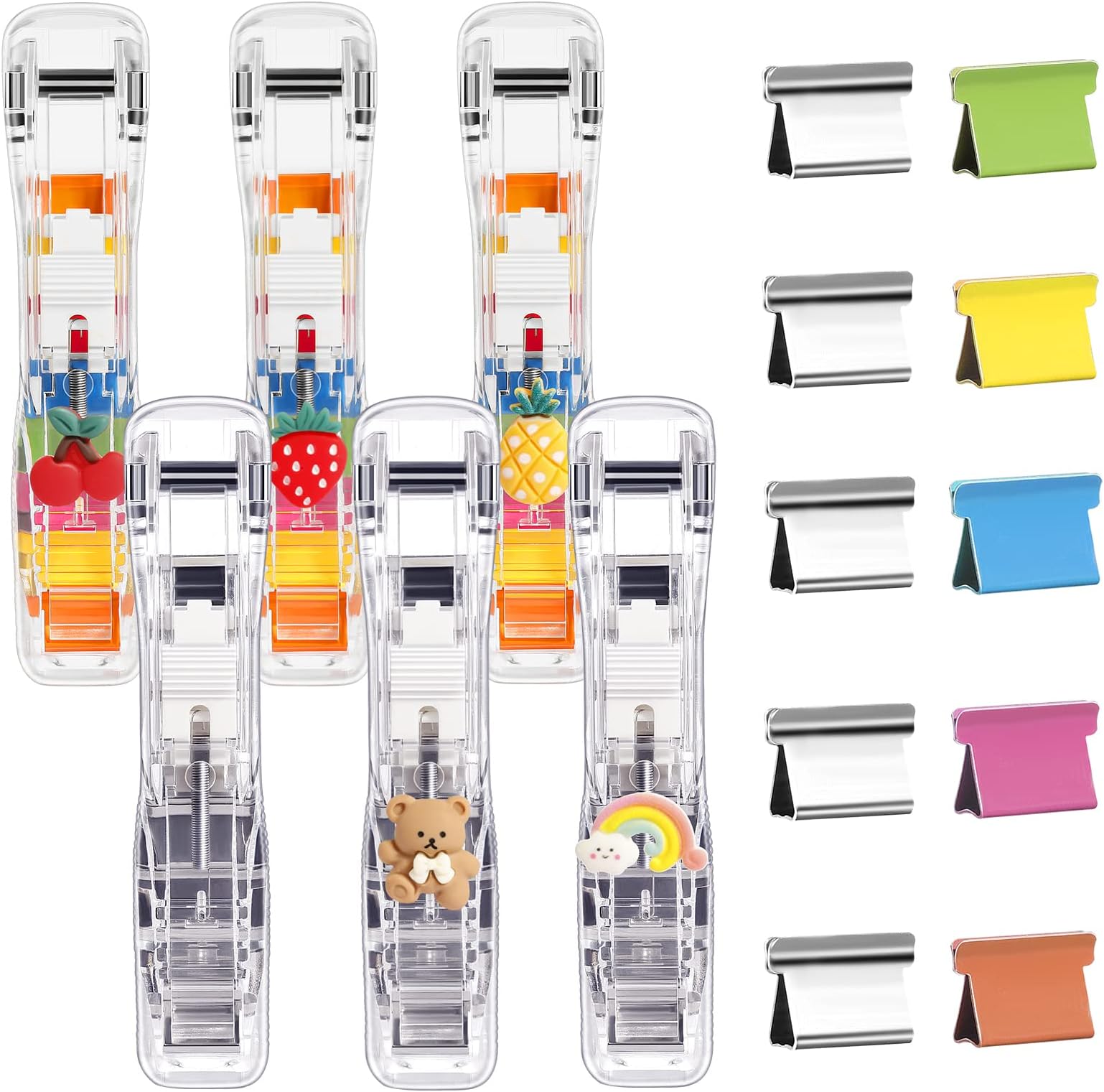 Amazon.com : 6pcs Paper Clip Dispenser,Clam Clip Dispensers with 200 ...