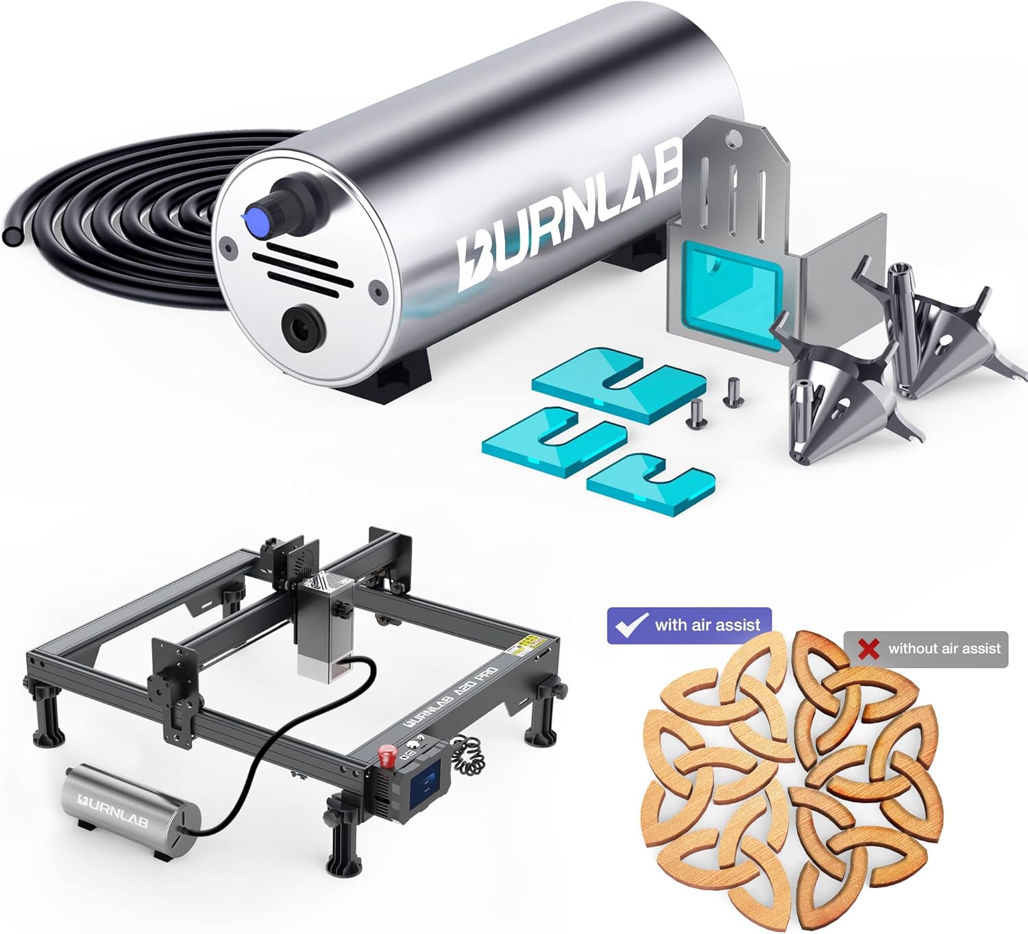 Amazon.com: BURNLAB Air Assist for Laser Cutter and Engraver,Air Assist ...