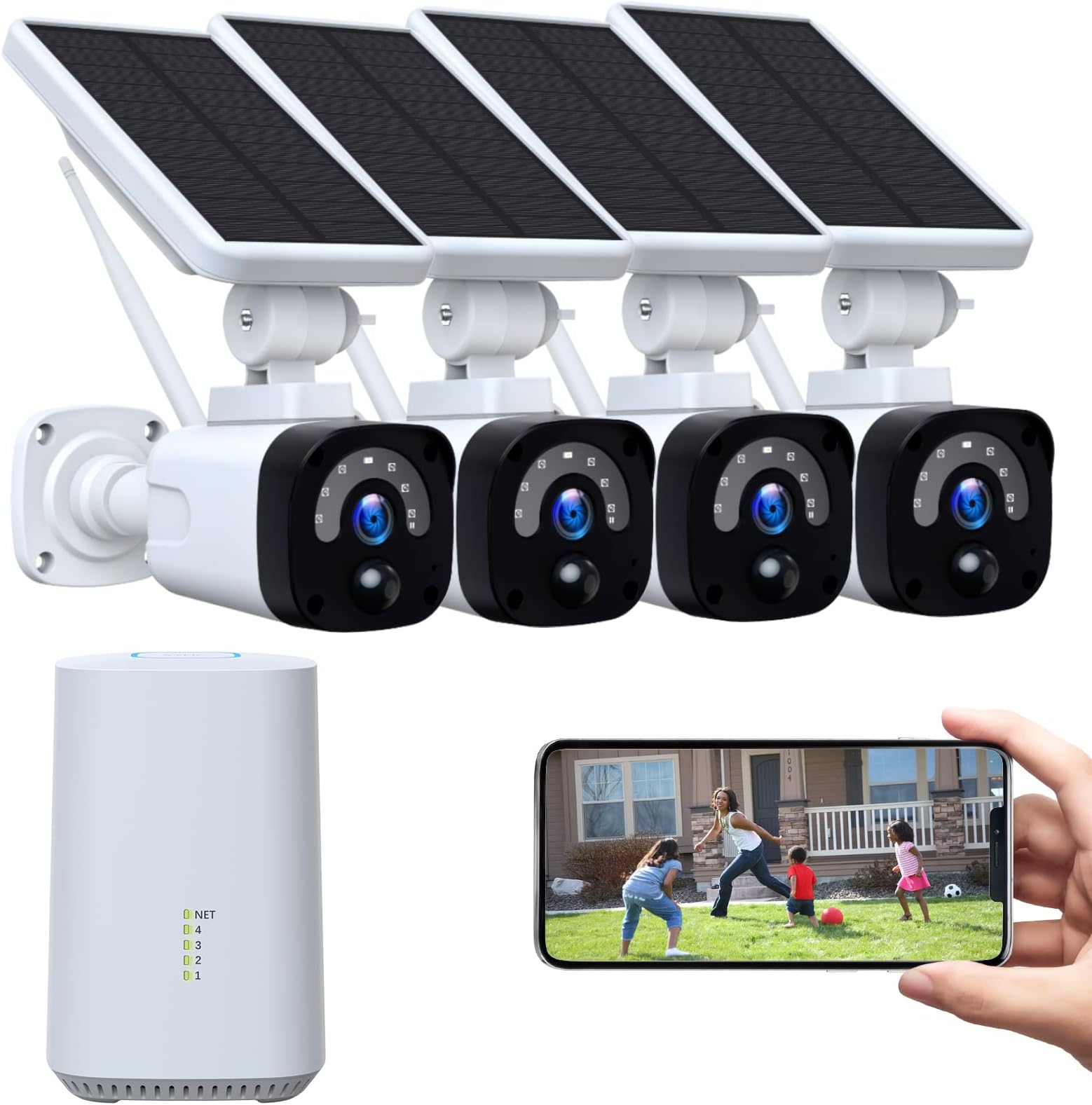 Amazon.com : Camcamp Solar Home Security Camera System Wireless, 2K ...
