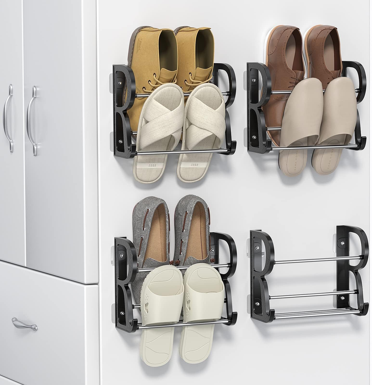 Amazon.com: Baffect Wall Hanging Shoes Rack, Door Mounted Plastic Shoe ...