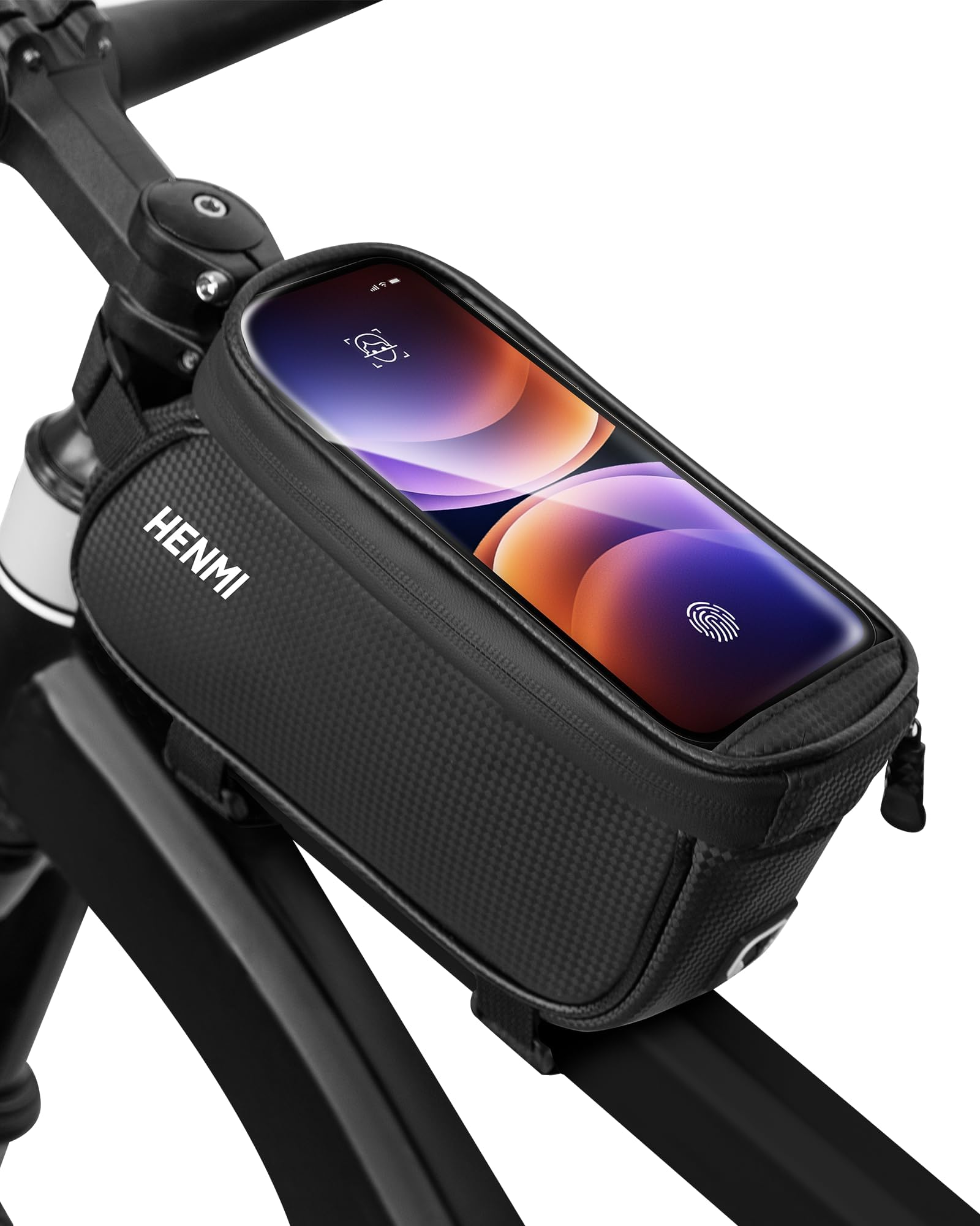 Amazon.com: Bicycle Phone Front Frame Bag, Waterproof and wear ...