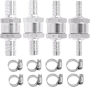 Swpeet 10Pcs 4 Sizes Fuel Non Return One Way Check Valve, 6mm 8mm 10mm ...