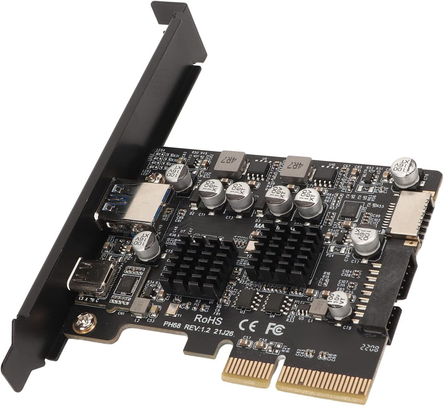 Inateck PCIe to USB 3.2 Gen 2 Card with 20 Gbps Bandwidth, 3 USB Type-A ...