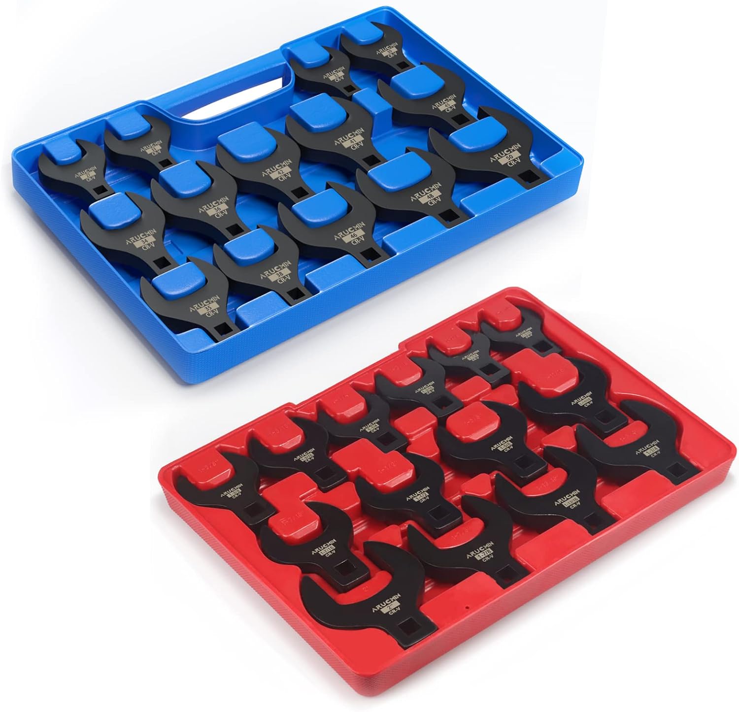 ARUCMIN 28-Piece Jumbo Crowfoot Wrench Set,1/2" Drive SAE & Metric ...