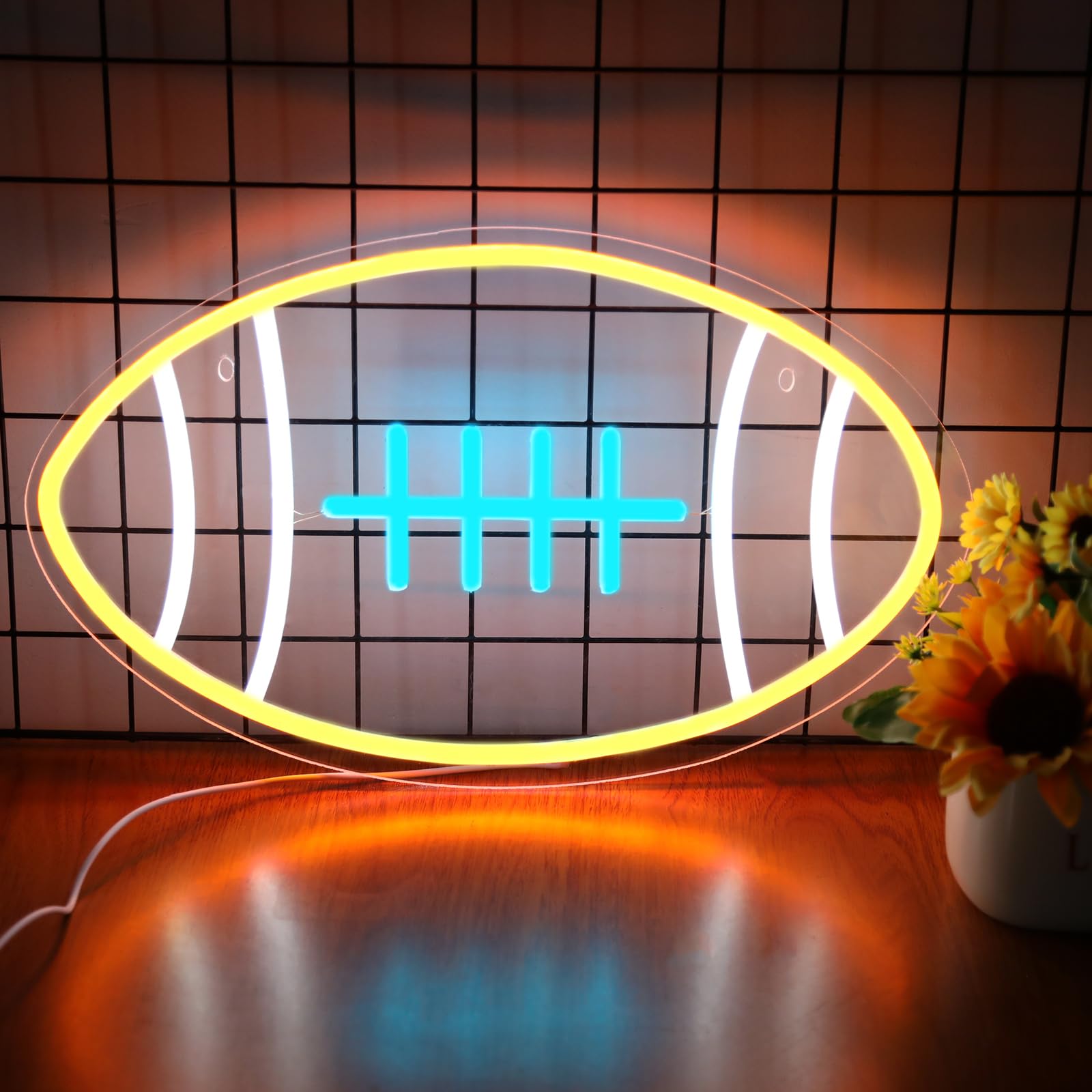 Amazon.com: Neonawall Football Neon Sign For Home Décor,Bedroom Decor ...