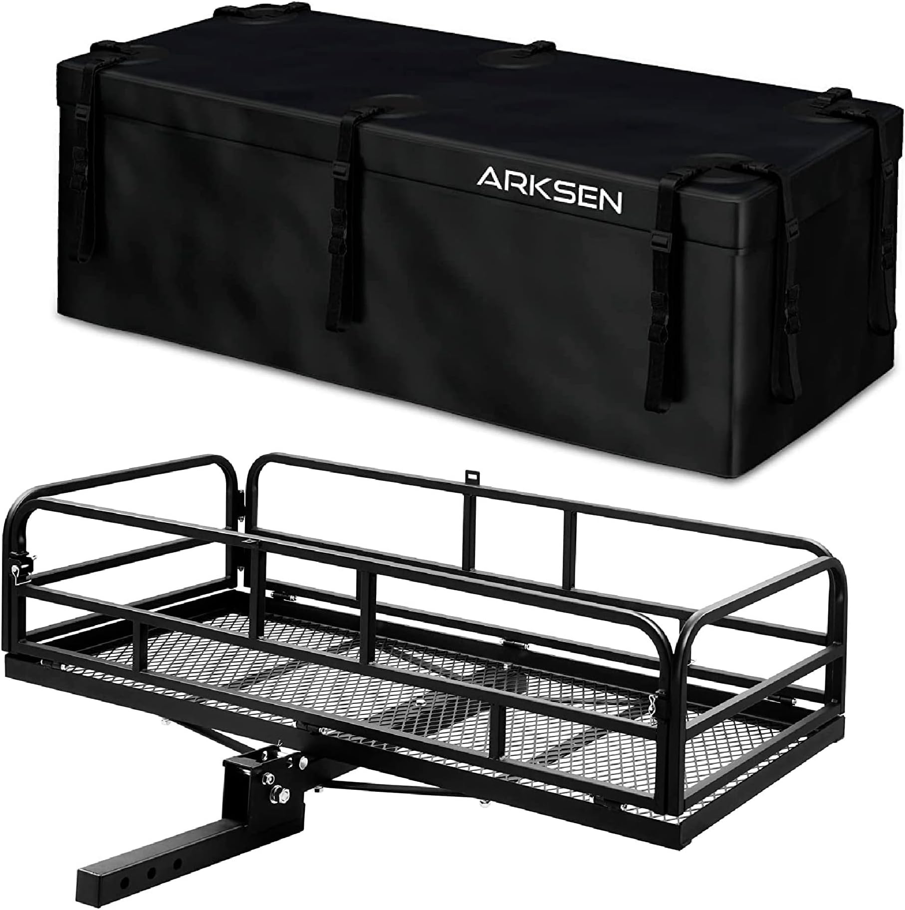 Amazon.com: VEVOR 60x24x6 in Hitch Mount Cargo Carrier, 500lb Capacity ...