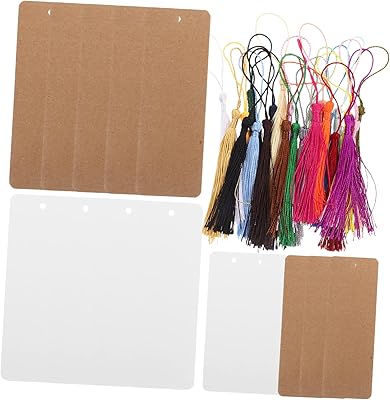 Amazon.com: 100 Pieces Resin Bookmark Holder Kraft Bookmark Sleeves 7 x ...