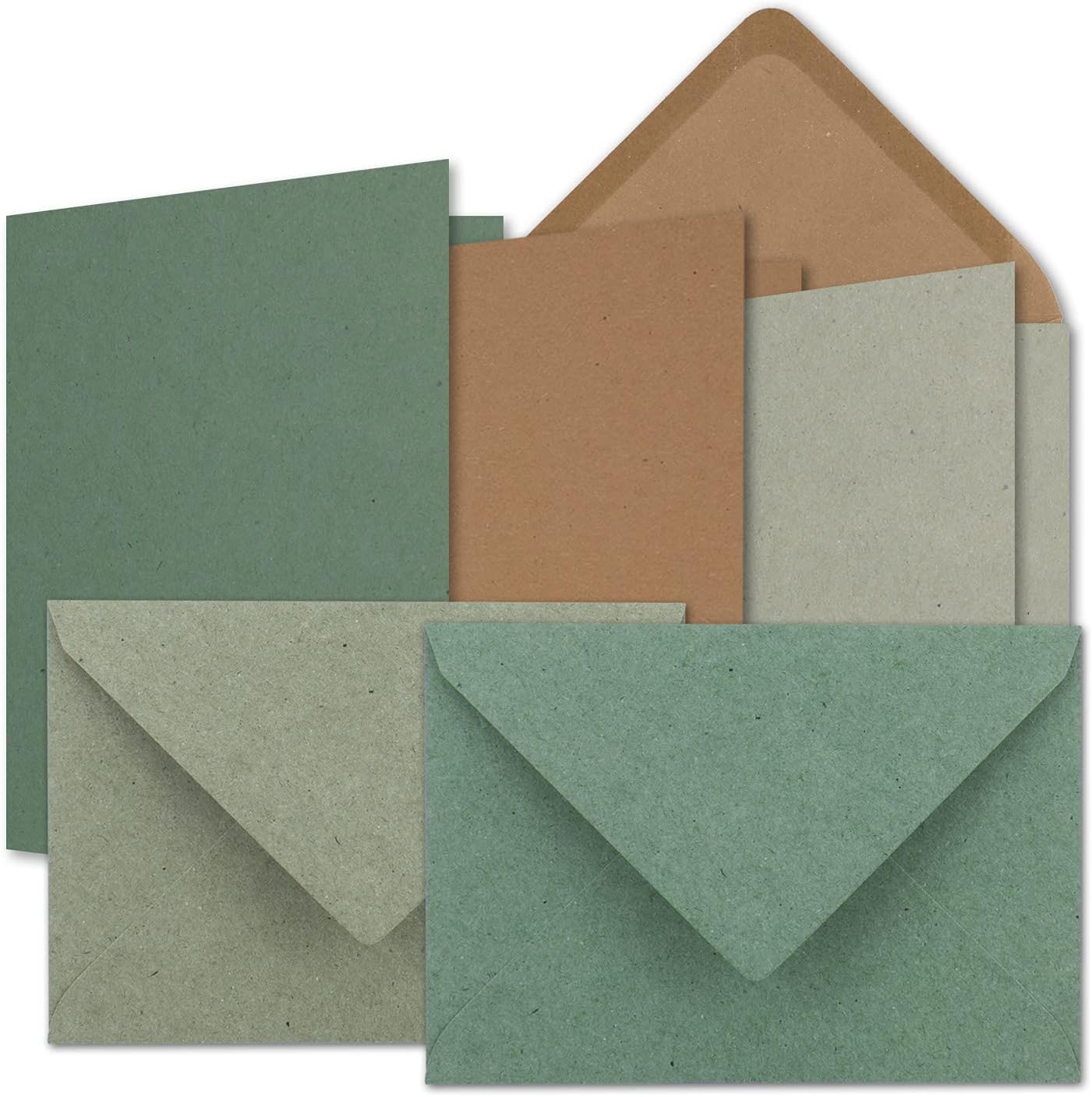 ewtshop® Karten-Set mit 36 Kraftpapierkarten in 6 verschiedenen Designs ...