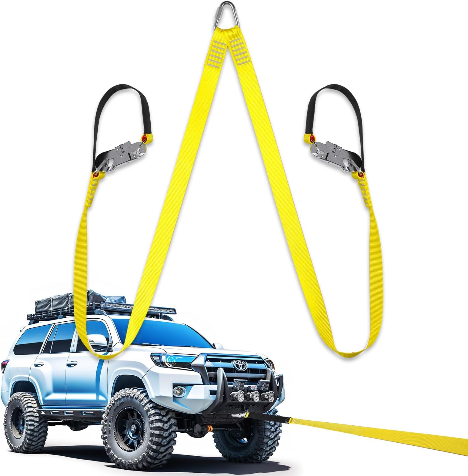 Amazon.com: Datanly 2" x 6' V Bridle Tow Strap with Snap Hooks Sleeve ...