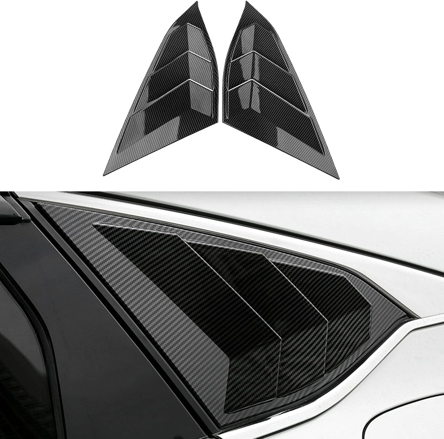 Amazon.com: TLIFORT for Accord Carbon Fiber Window Scoops Louvers for ...