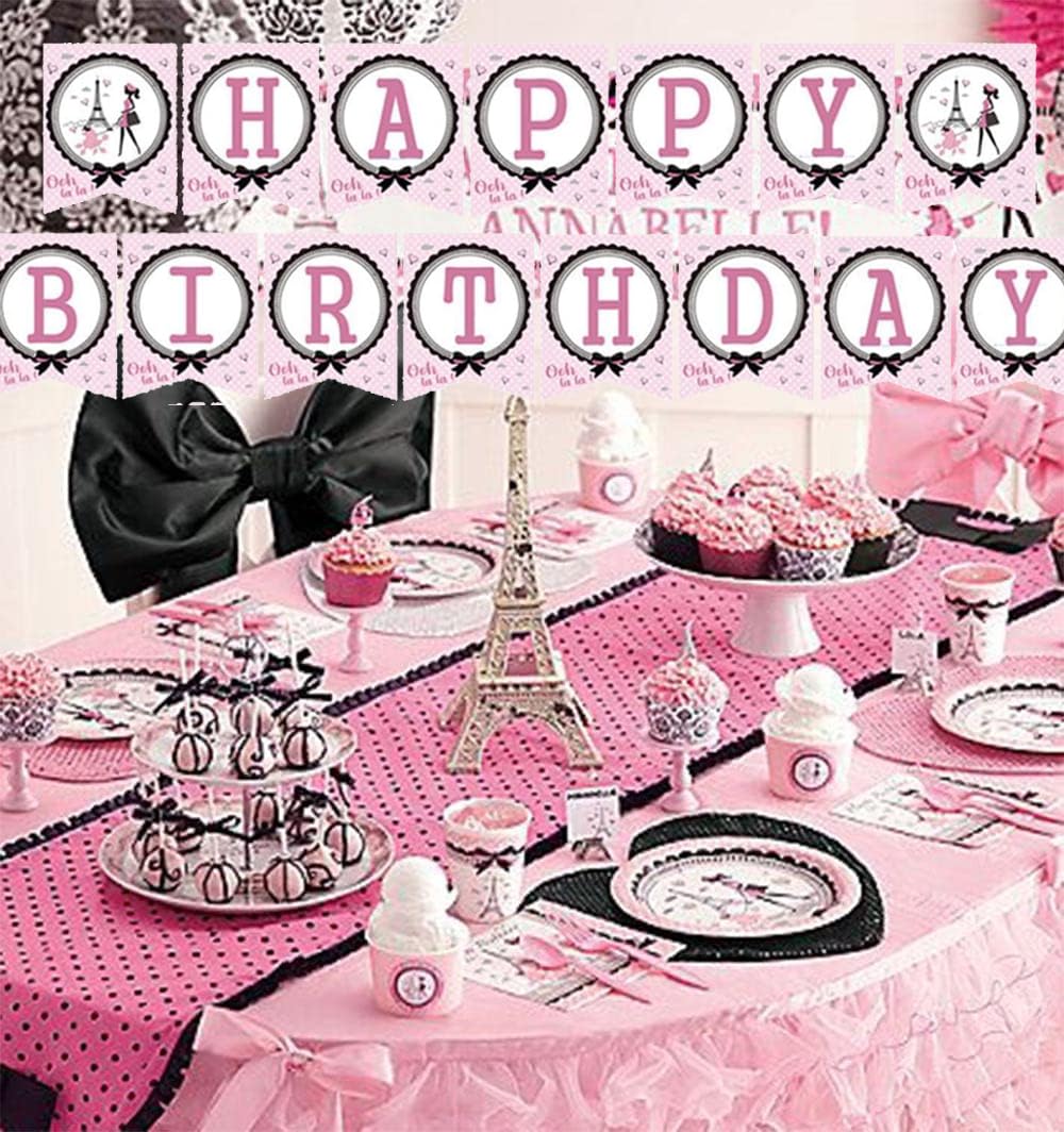 Paris Birthday Party Plates Paris Theme Party Supplies With