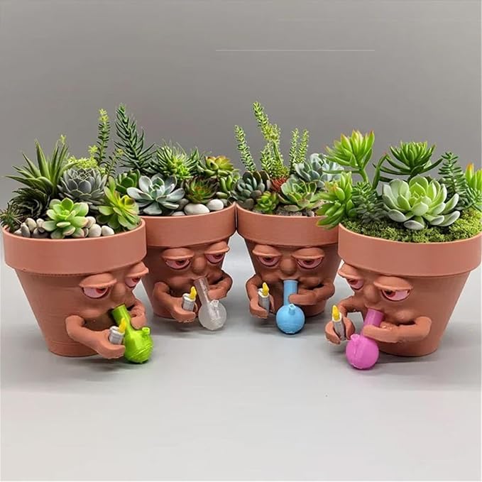 Amazon.com : Unique Smoking Pot Planter, Funny Resin Flowerpot for ...