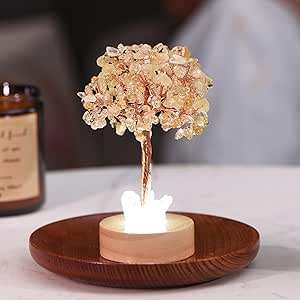 Amazon.com: SARUFO Citrine Crystal Tree Lamp Reiki Healing Crystals ...