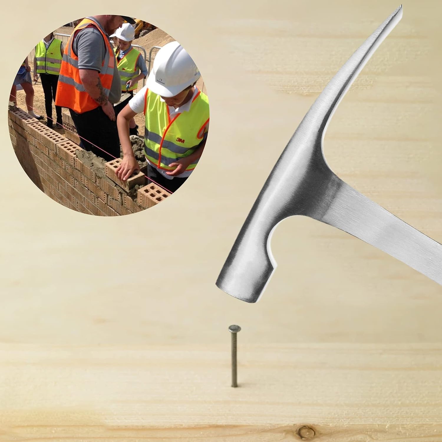 Buy 35 Oz Rock Pick Hammer All Steel Mason Brick Hammer 12 Inch Masonry ...