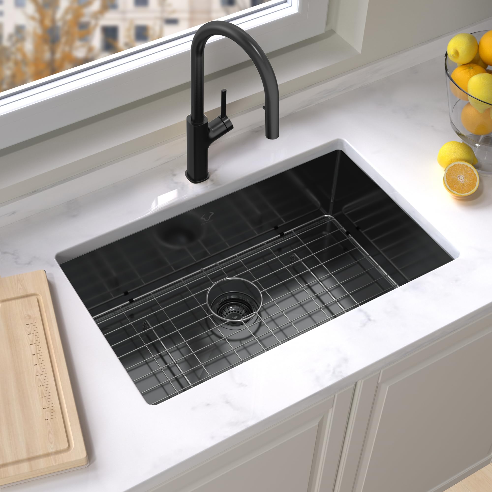 Snapklik.com : Kitchen Sink 30x18 Inch Undermount Kitchen Sink 16 Gauge ...