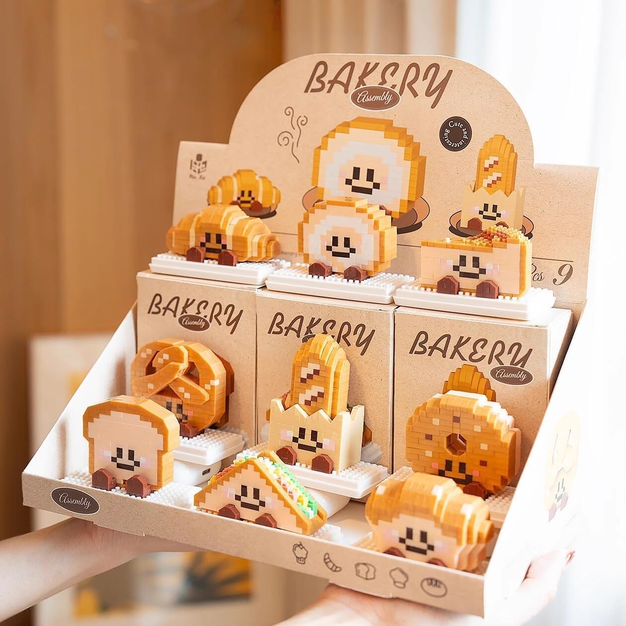 Amazon.com: QMEAKMONY Mini Building Blocks ‌Bread‌ Sets Cute Micro Mini ...