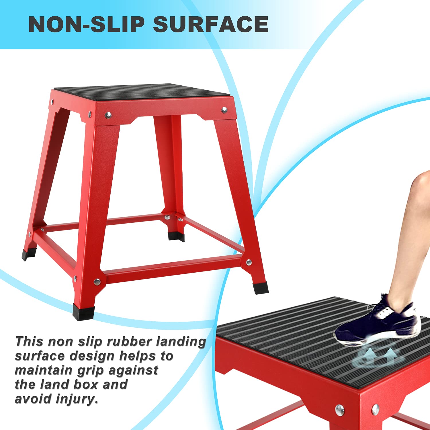 ACTIVE GIFT 12/18/24/30 Inch Plyometric Platform Boxes Fitness Steel ...