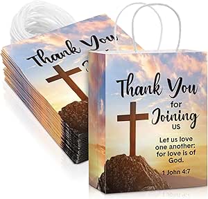 Amazon.com: Chiisong 24 Pcs Welcome to Our Church Gift Bags Religious ...