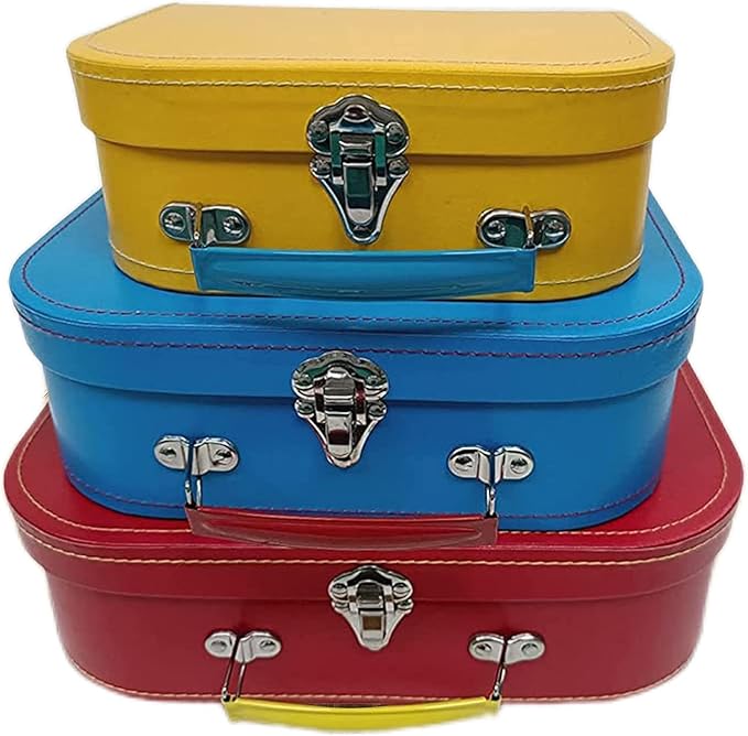 Amazon.com: wald imports - Set of 3 Paperboard Suitcases -Decorative ...