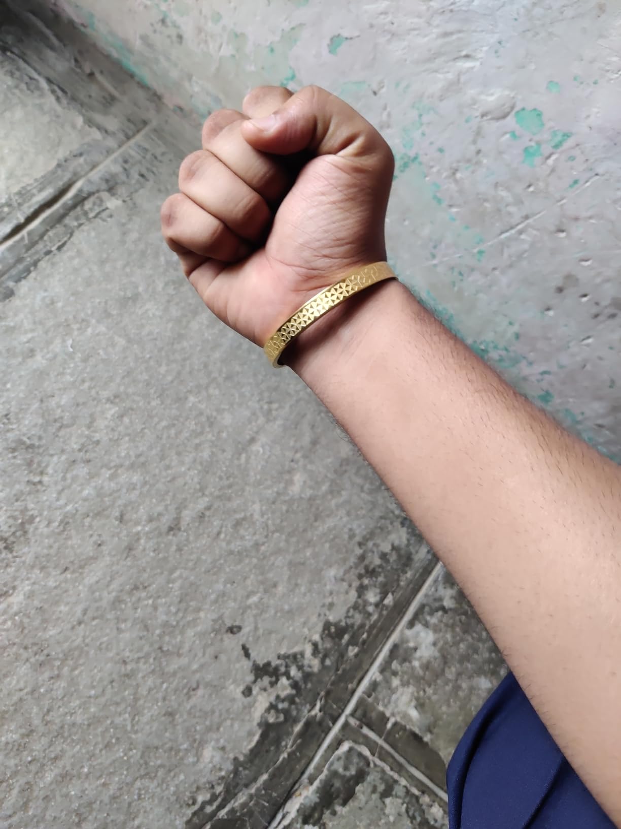 Buy Fas + S1 Gold High Durable Premium Captivating Openable Design Kada Bracelet for Men & Kada ...