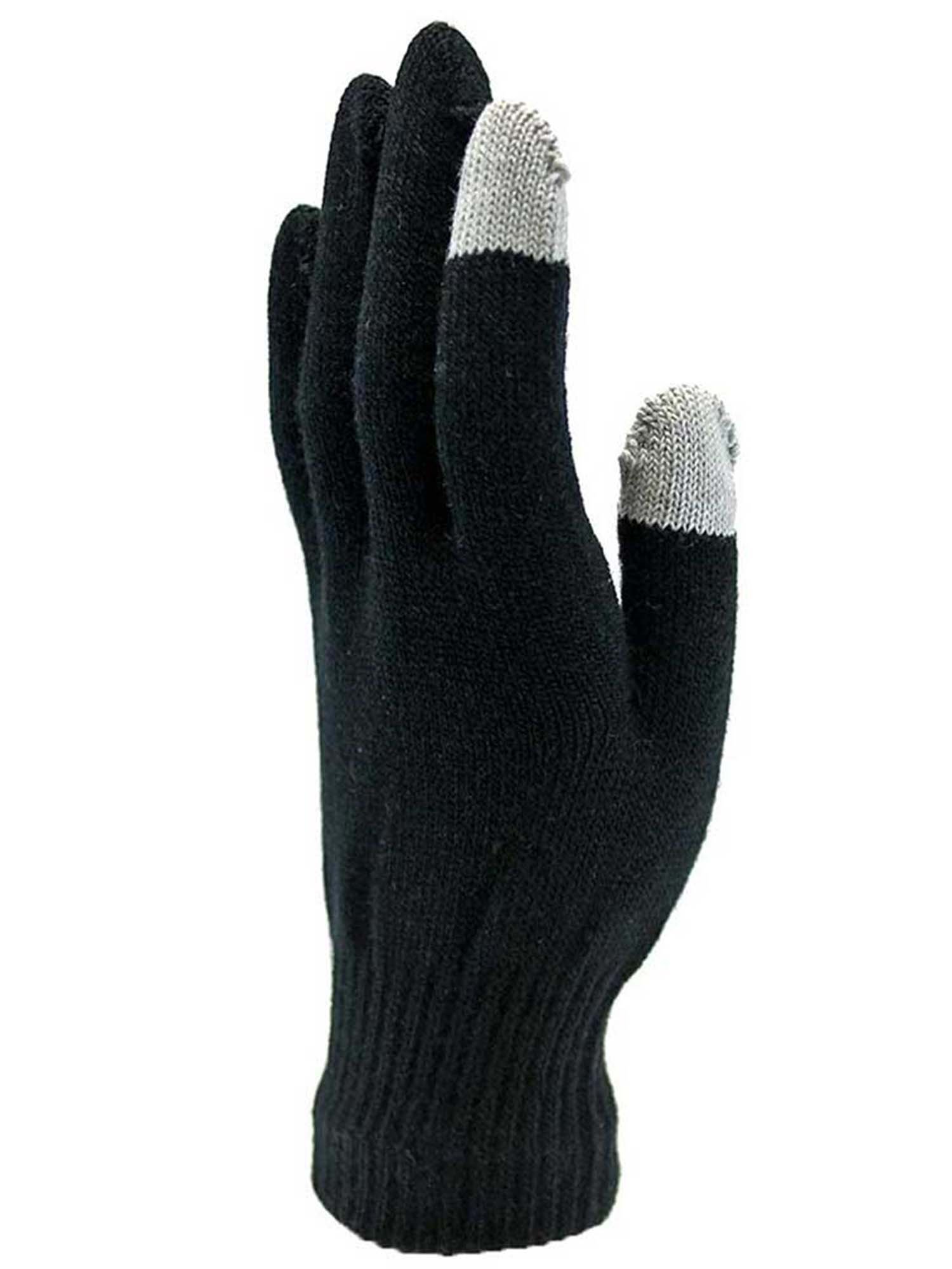 Luxury Divas Stretchy Knit Black Touch Screen Texting Gloves at Amazon ...
