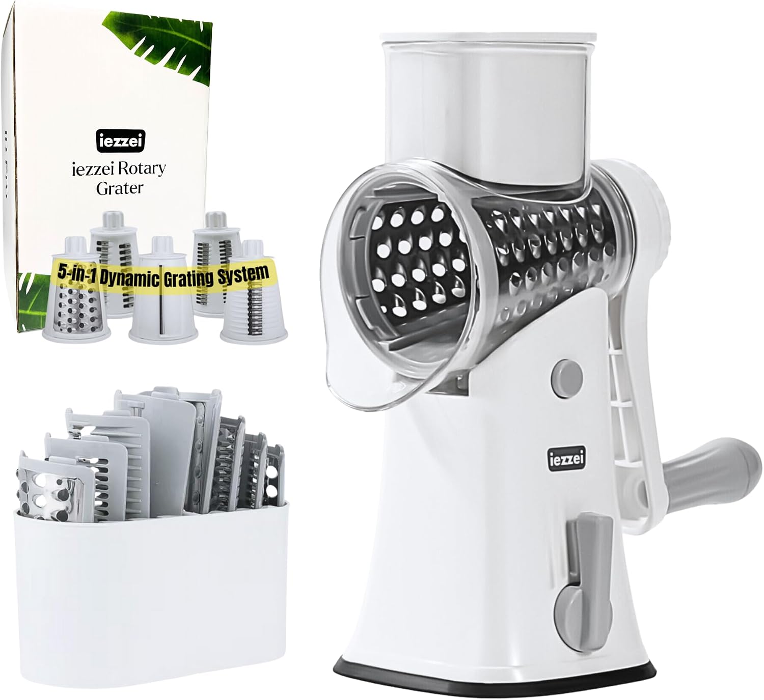 Amazon.com: Rotary Cheese Grater Hand Crank Vegetable Slicer Chopper ...