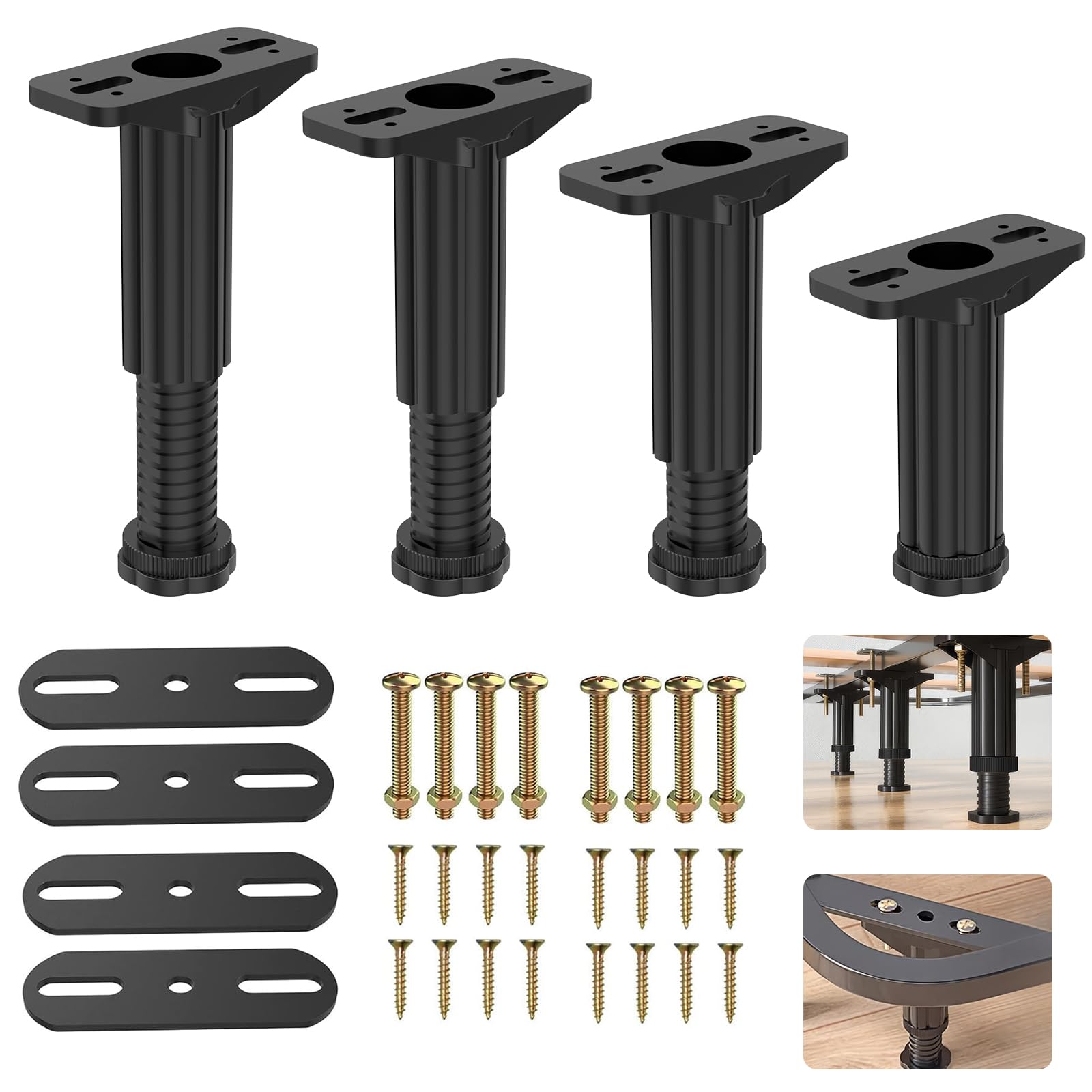 Amazon.com: Pisman Adjustable Height Center Support Leg for Bed Frame ...