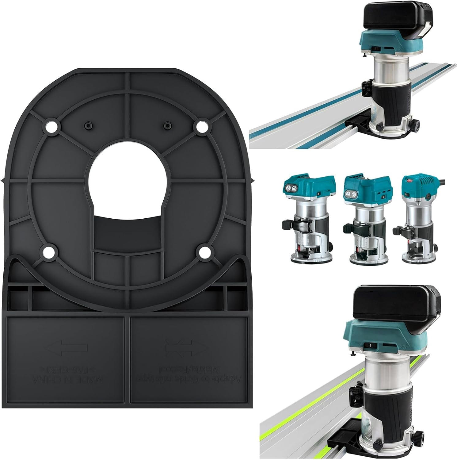 ThagBrco Router Adapter Kompatibel für Makita 18V RT0701C XTR01Z DRT50 ...