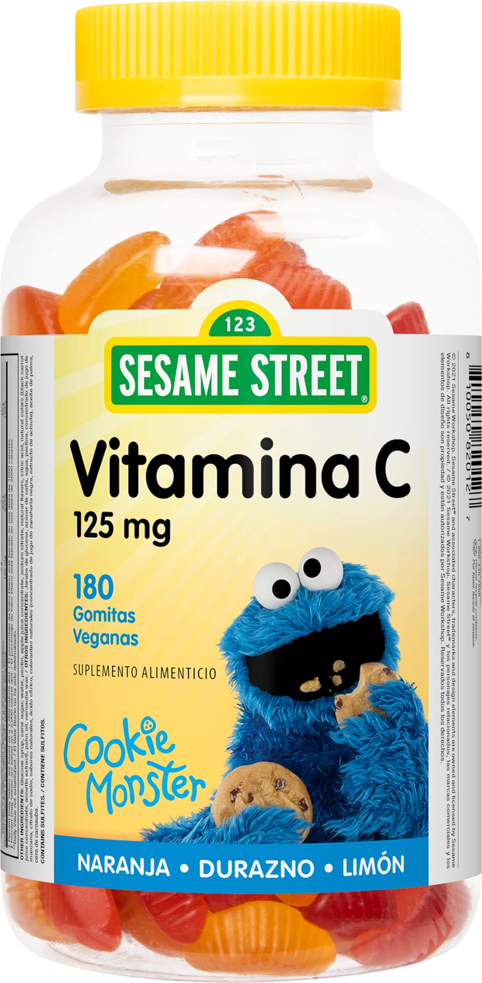 Buy Sesame Street Vitamin C Kids Gummy by Webber Naturals, 125 mg of ...