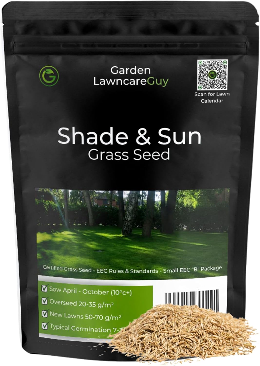 Shade & Sun Grass Seed - Shady Mix Lawn Seed - Grows in Sun and Shade ...