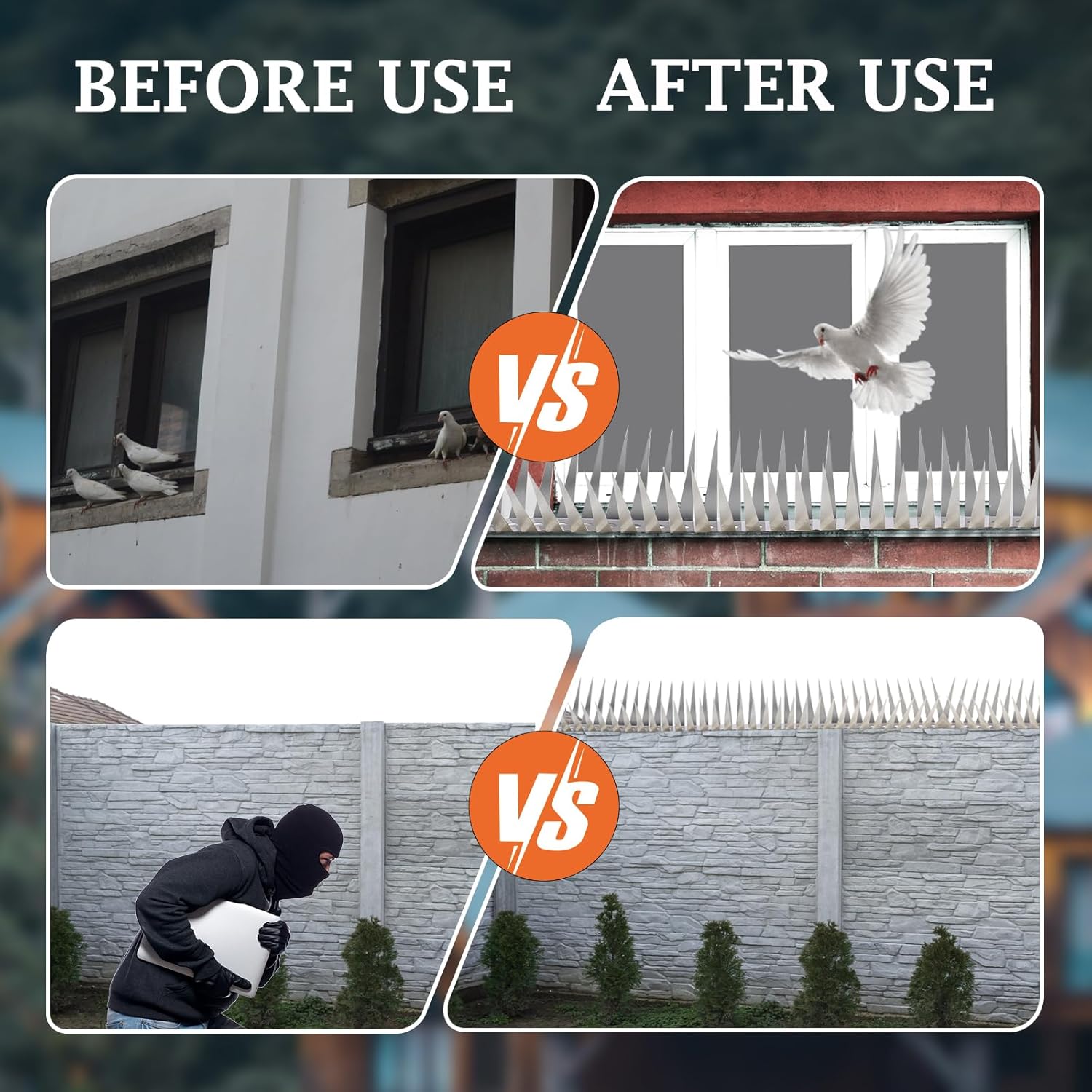 Picos de acero inoxidable para palomas y pájaros pequeños, no más nidos ...