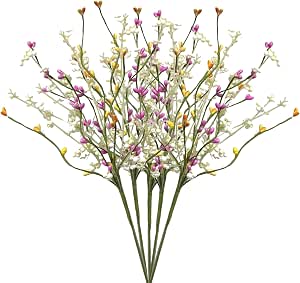 Amazon.com: ZWMBYN 6 Pcs Spring Berry Stems Artificial Floral Picks, 11 ...
