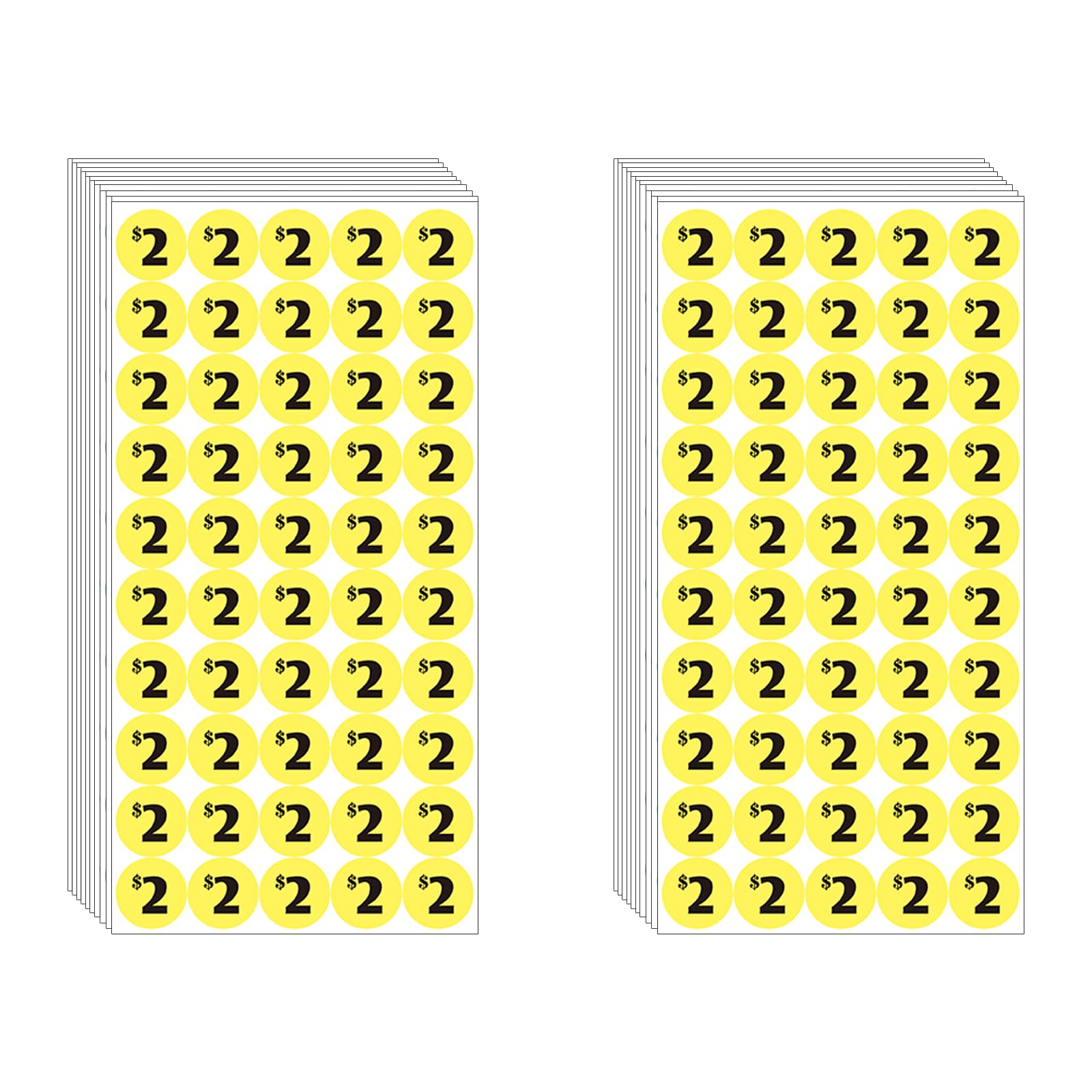 Amazon.com: DUGUTUL 1000 pcs $2 Color-Coded Price Stickers for Garage ...