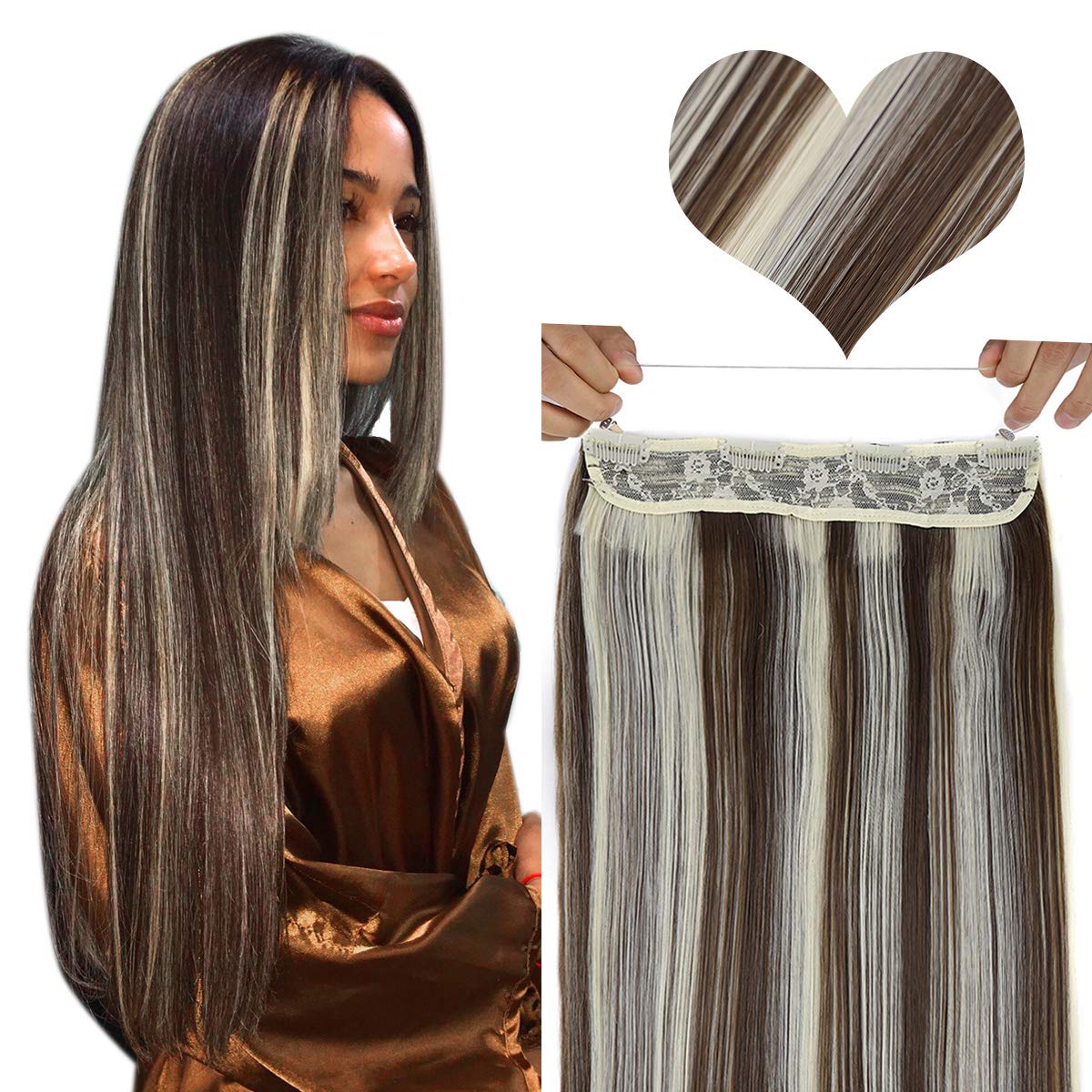 Snapklik.com : One Piece Straight Clip In Hair Extensions Invisible ...