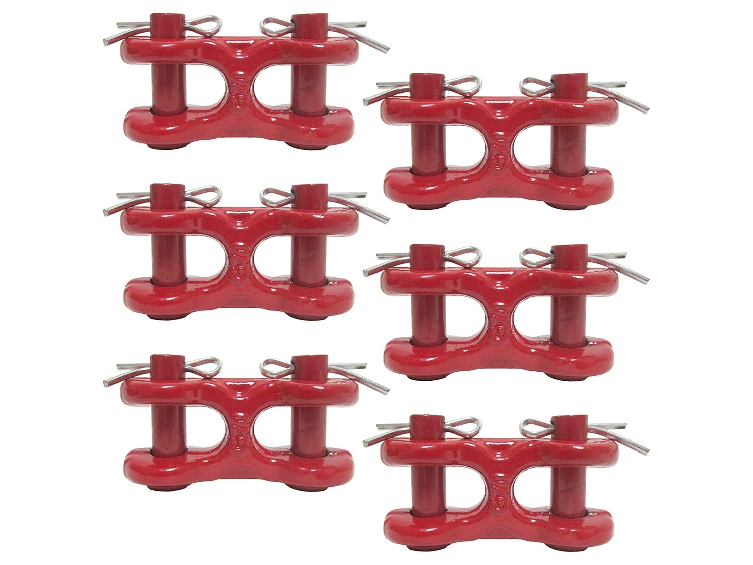 Twin Double Clevis 3/8" Grade 70 - Red Powder Coated - 6,600 LBS ...