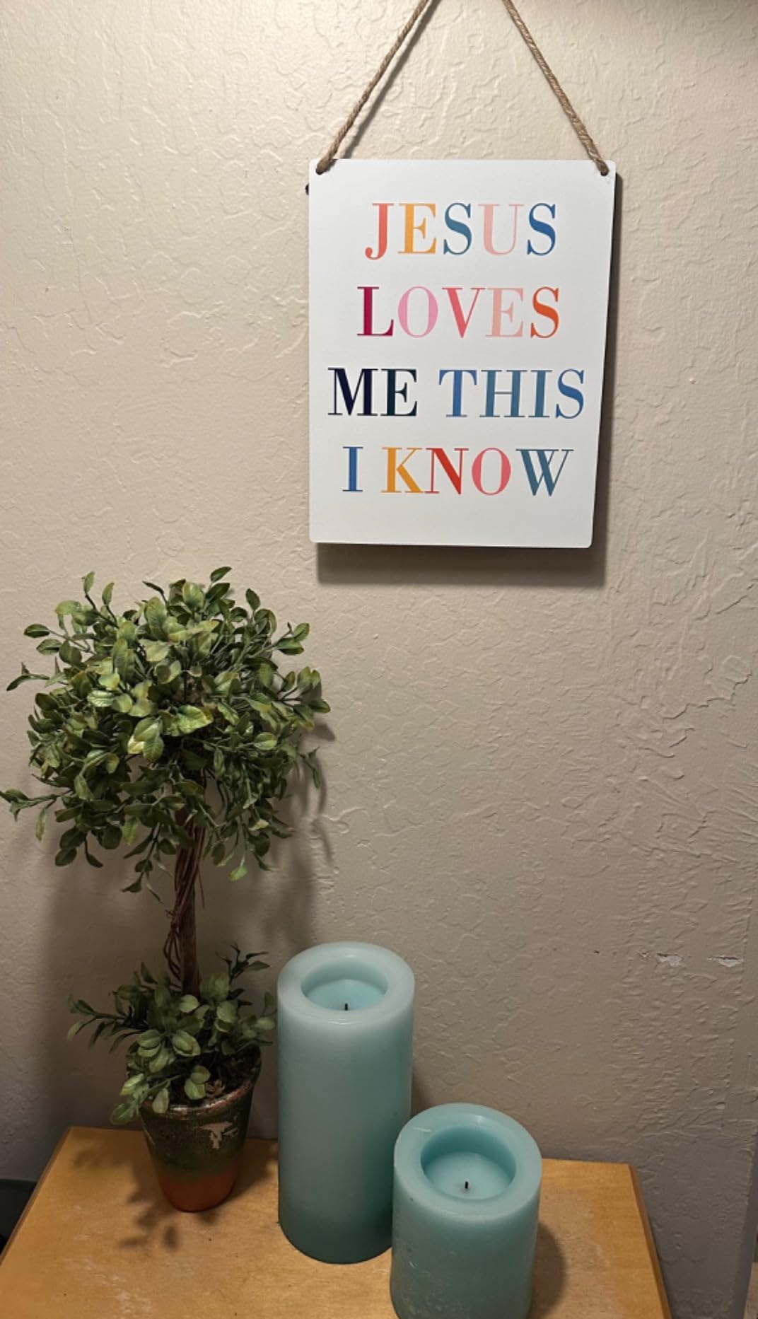 Amazon.com: Bible Verse Wall Decor Wood Sign, Scripture Wall Art ...