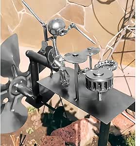 Amazon.com: Handmade Metal Drummer Windmill, Percussionist Musical ...