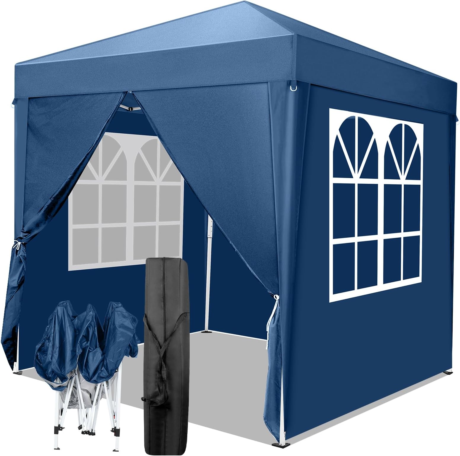 Amazon.com : VINGLI 6.5x6.5 Pop Up Canopy Tent with Sidewalls, Outdoor ...