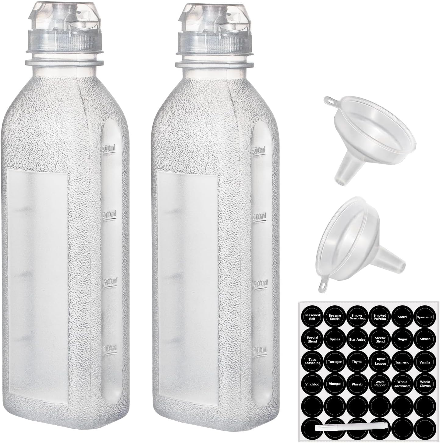 Amazon.com: Mozeat Lens 10oz Condiment Squeeze Bottles,2 Pack Clear ...