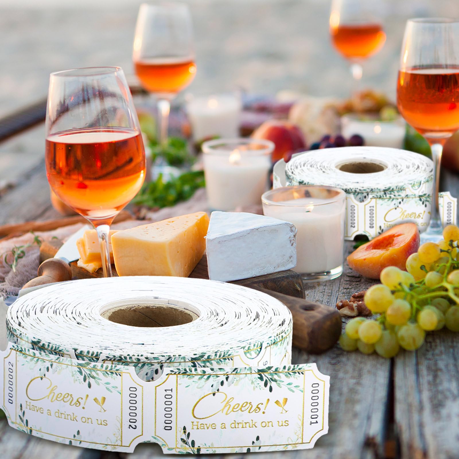 Snapklik.com : TaoBary 2 Rolls 1000 Pcs Free Drink Beverage Ticket Roll ...